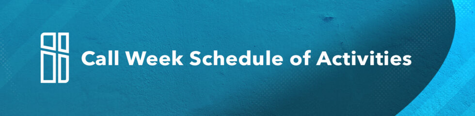 Call Week Schedule of Activities | Nashville First